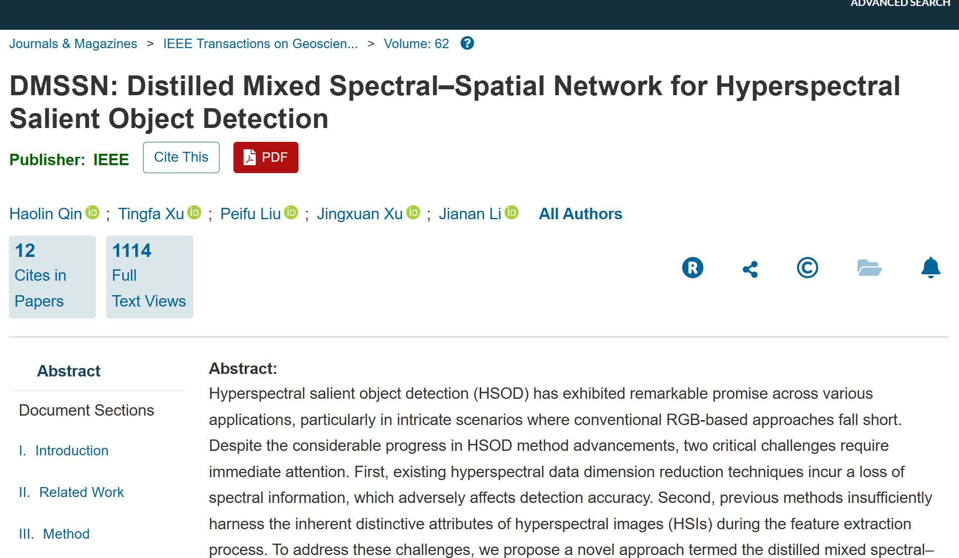 科研成果 - VisSpectral