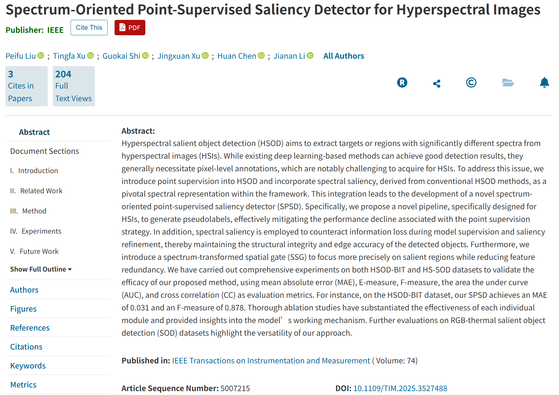 科研成果 - VisSpectral